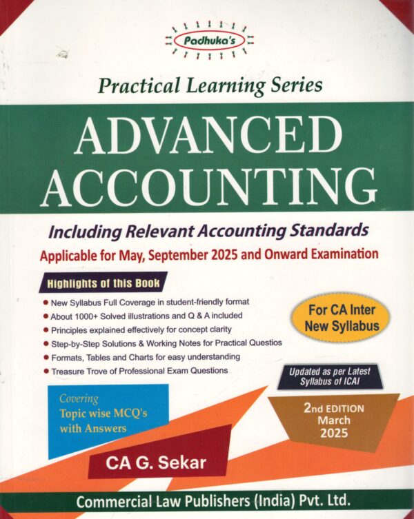 Commercial Padhuka Practical Learning Series Advanced Accounting For CA ...
