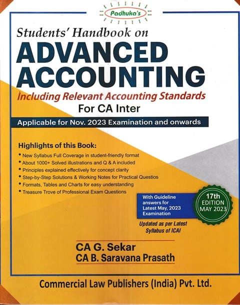 Commercial's Padhuka's Students Handbook on Advanced Accounting For CA ...