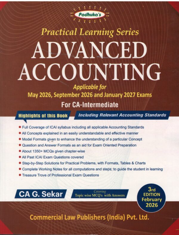 Commercial Padhuka Practical Learning Series Advanced Accounting For CA ...